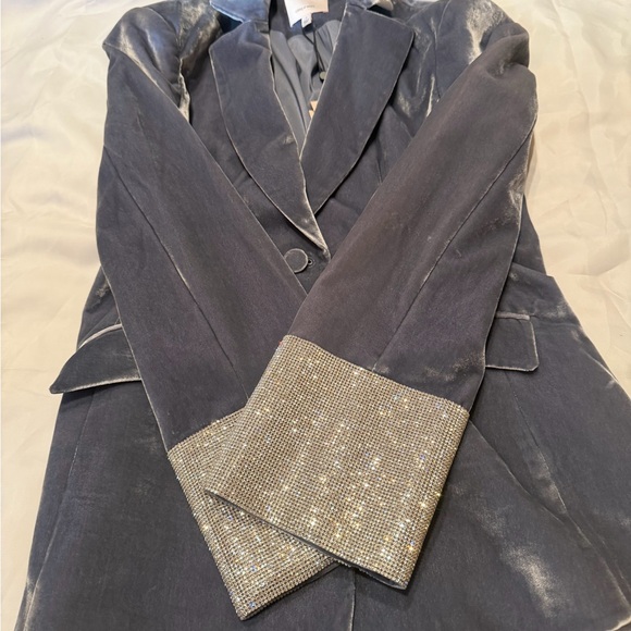 cinq a sept | Jackets & Coats | Cinq Sept Gray Blazer With Silver Cuff ...